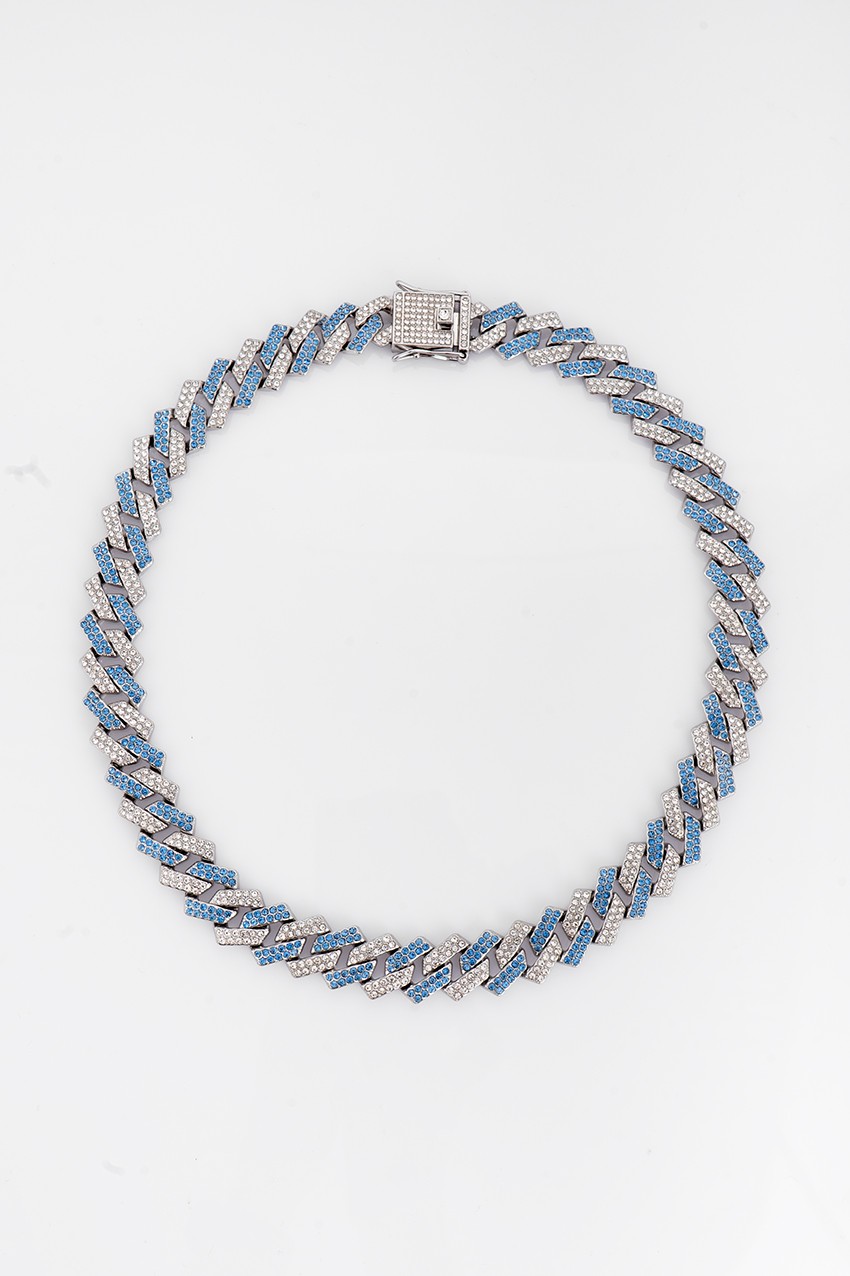 15mm Blue İced Out Prong Chain Erkek Kolye KA1303GM - Aksesuarix ...