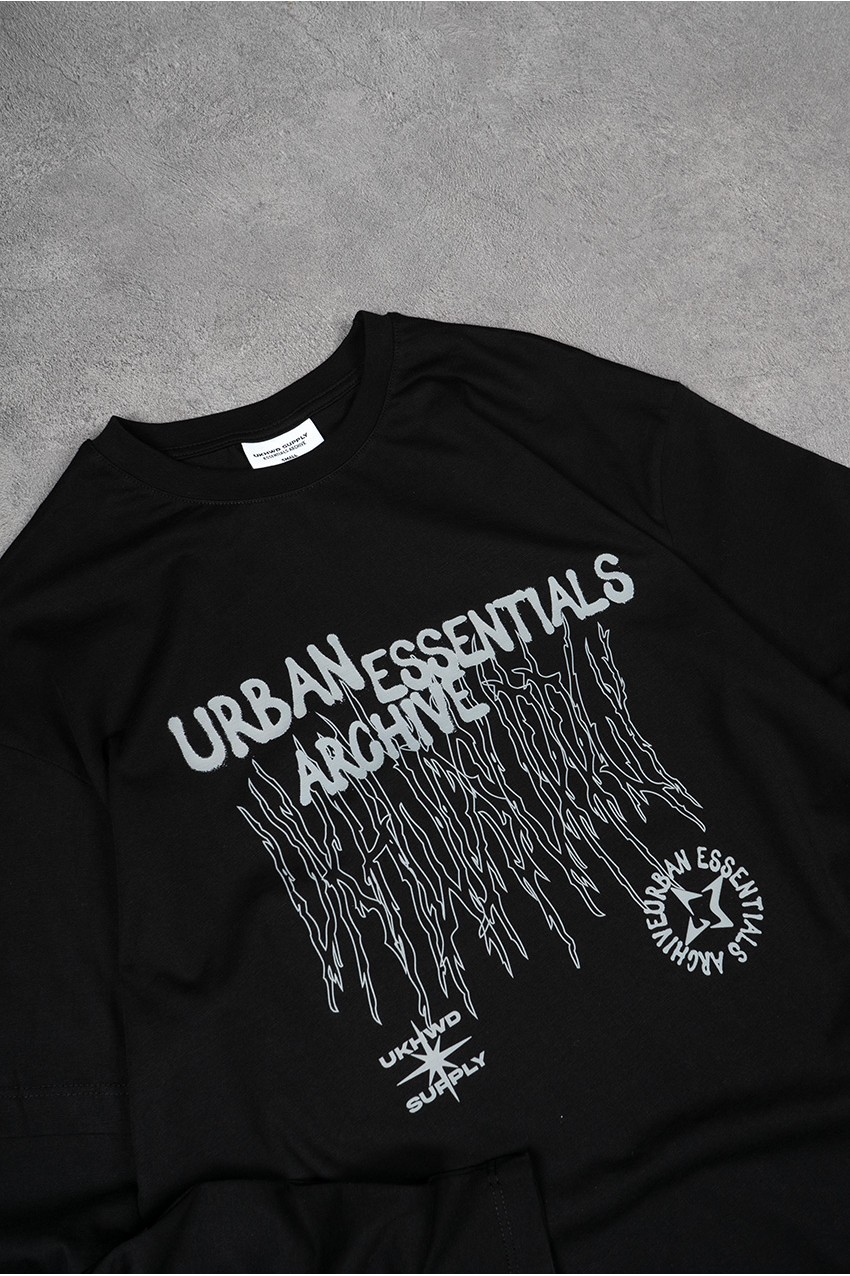 Ukhwd Urban Essentials Uzun Kollu Erkek Tişört UK1328SYBY - Aksesuarix ...