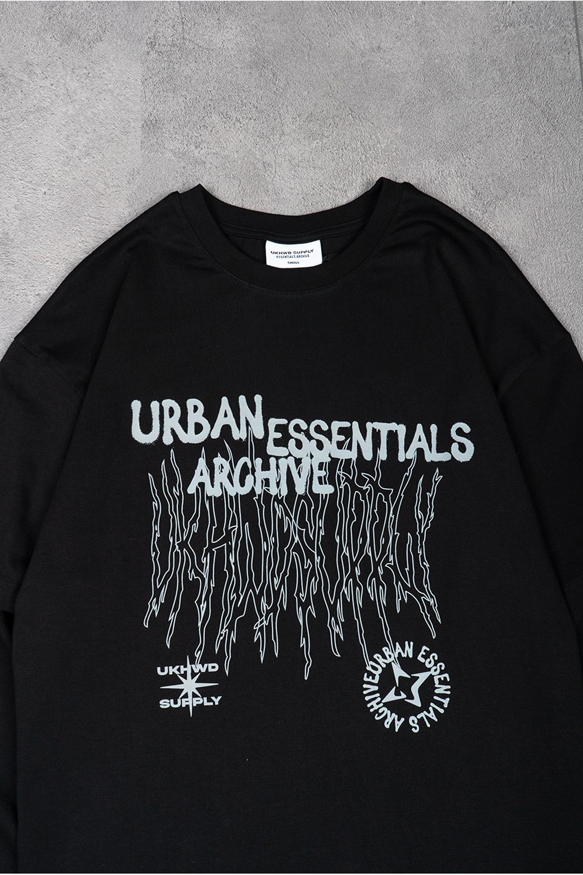 Ukhwd Urban Essentials Uzun Kollu Erkek Tişört UK1328SYBY - Aksesuarix ...