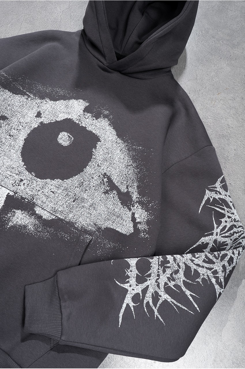 Gri Gothic Oversize Erkek Hoodie - Aksesuarix - Türkiye´nin En Büyük ...