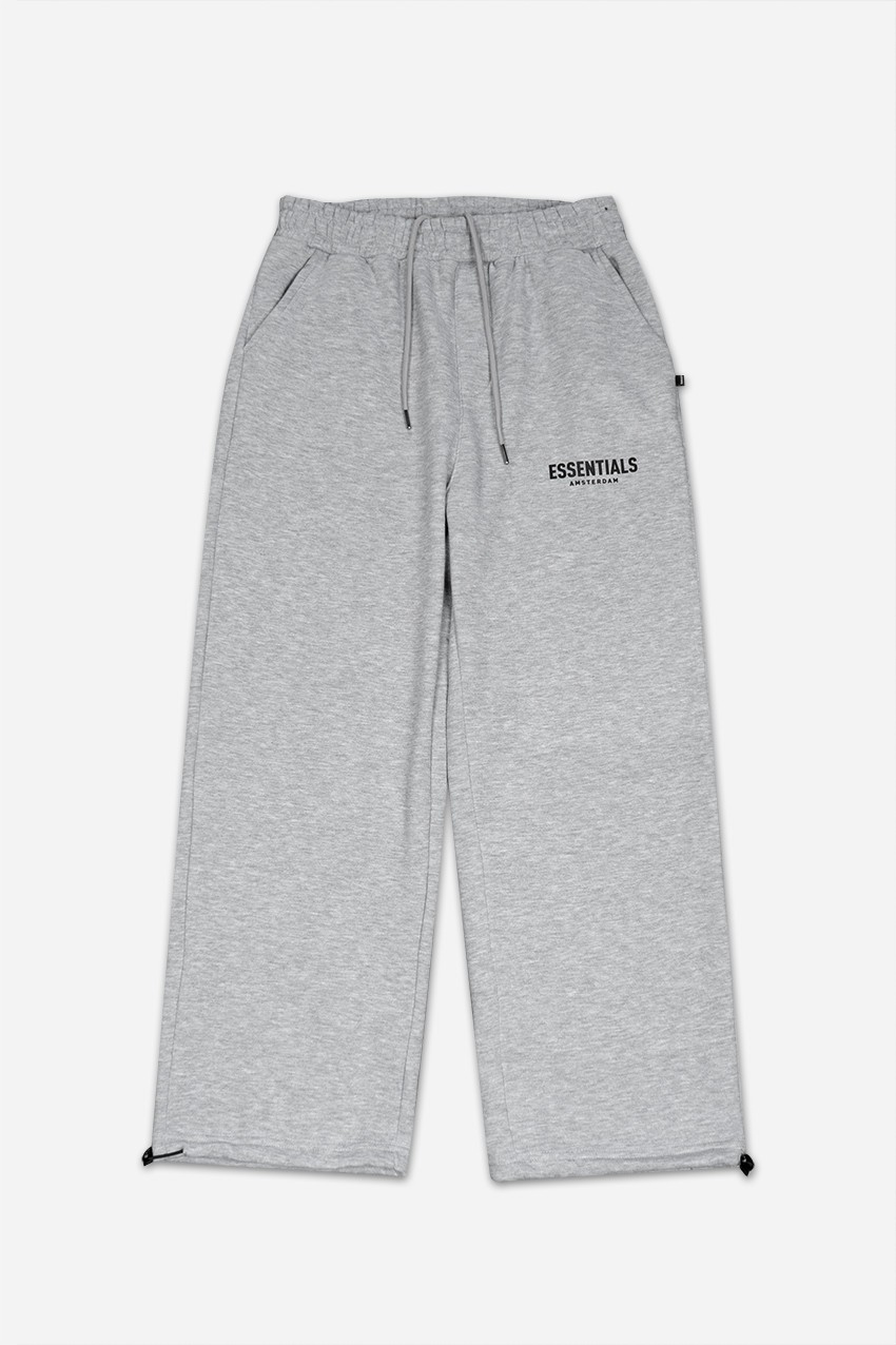 Essentials Amsterdam Stoperli Gri Wide Leg Erkek Eşofman Altı ...