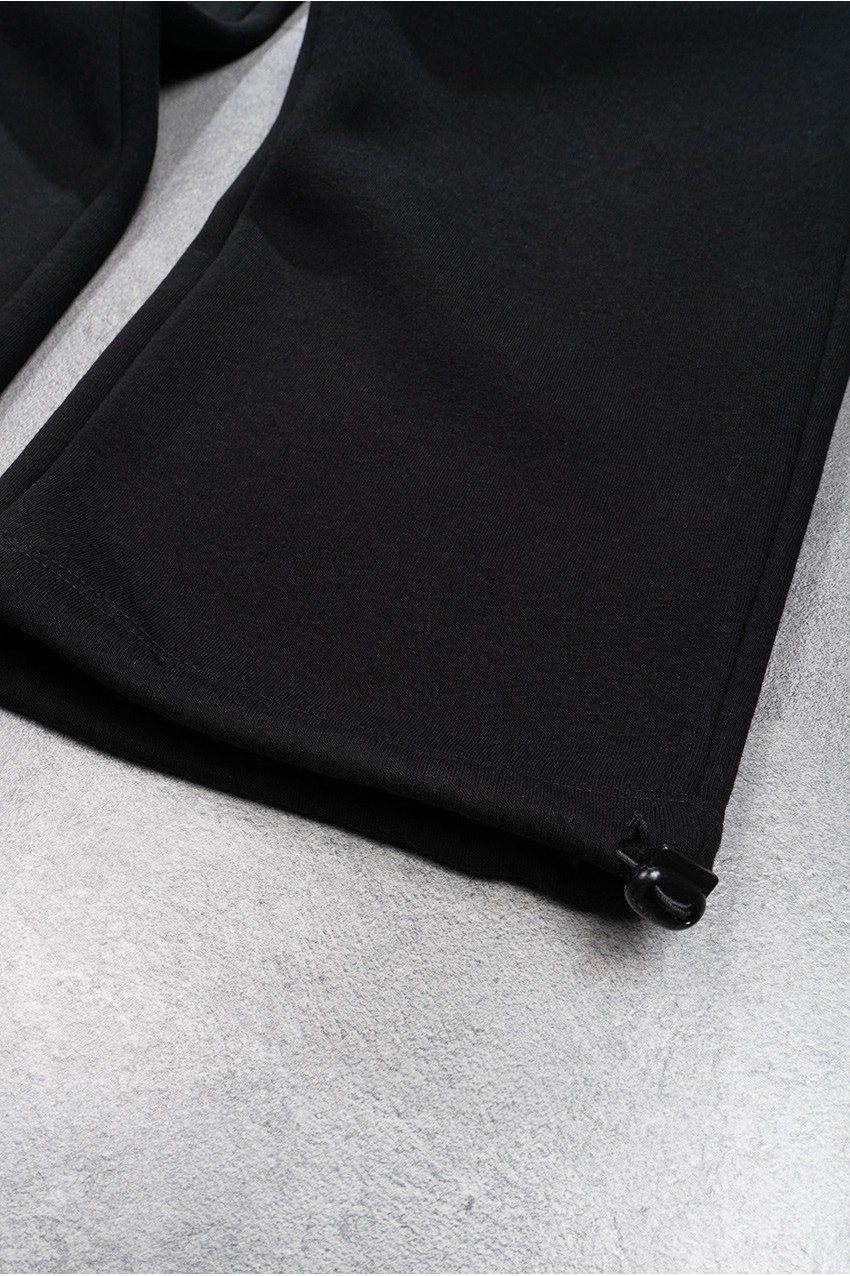 Essentials Amsterdam Stoperli Siyah Wide Leg Erkek Eşofman Altı ...