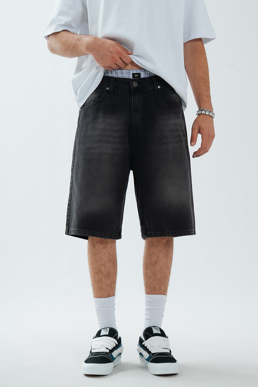 Siyah Baggy Denim Urban Jort Erkek Şort - Aksesuarix - Türkiye´nin En ...