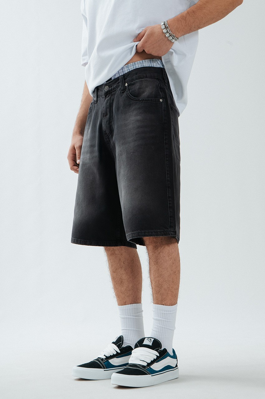 Siyah Baggy Denim Urban Jort Erkek Şort - Aksesuarix - Türkiye´nin En ...