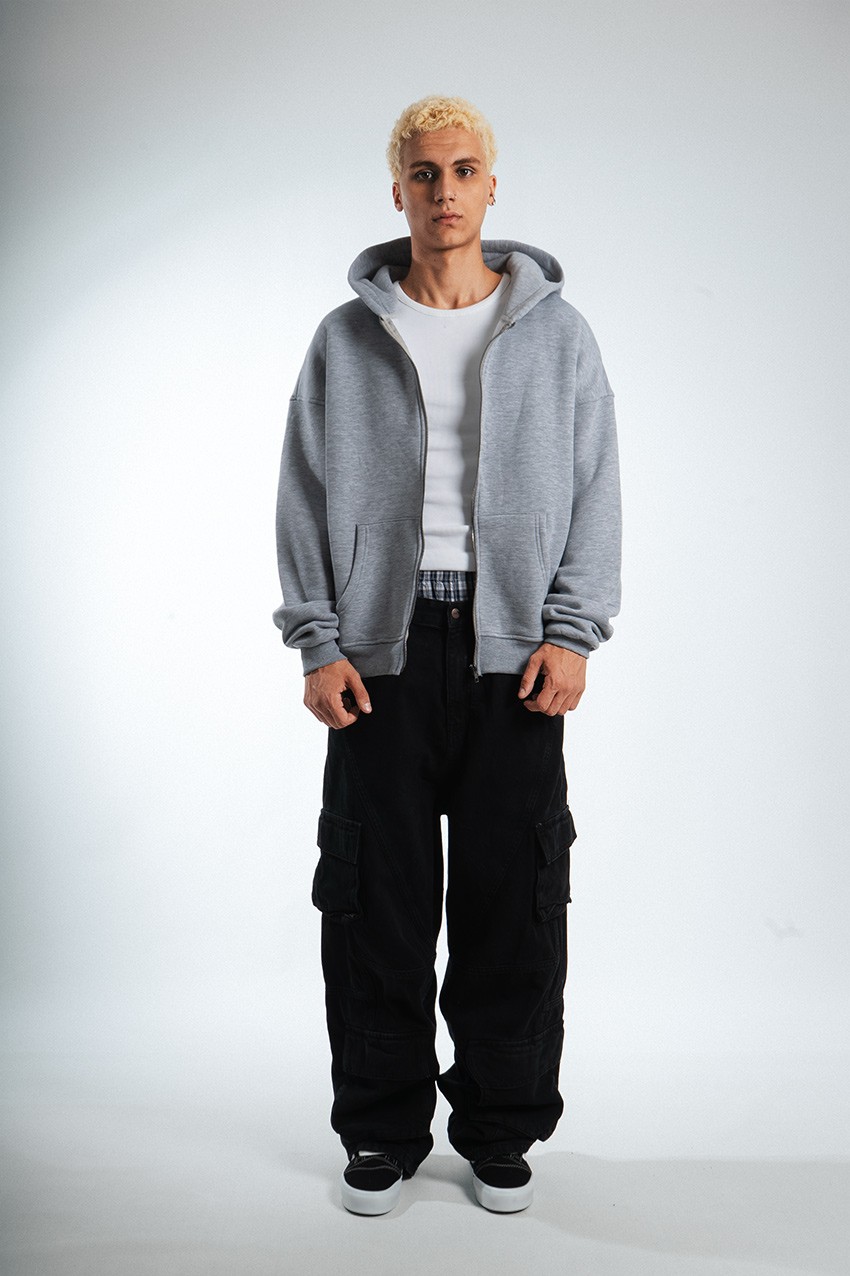 Gri Noir Code Erkek Ceket Zip Hoodie - Aksesuarix - Türkiye´nin En ...